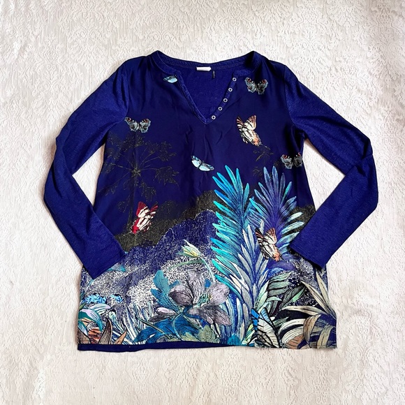 Anthropologie | Tops | Anthropologie Akemi Kin Butterflies And Flora ...